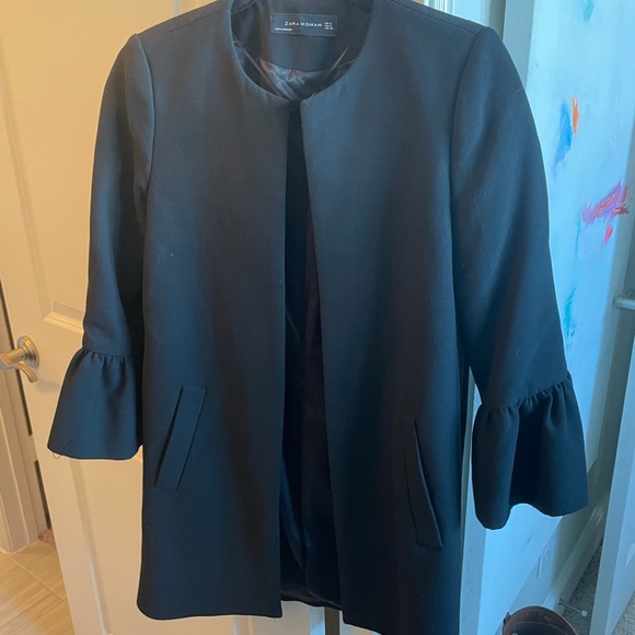 Zara | Jackets & Coats | Zara Black Coat | Poshmark